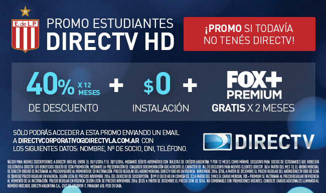 DIRECTV extendió su promo para los socios | Estudiantes de La Plata