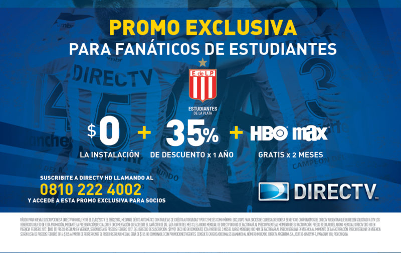 DIRECTV extendió su promo durante febrero | Estudiantes de La Plata